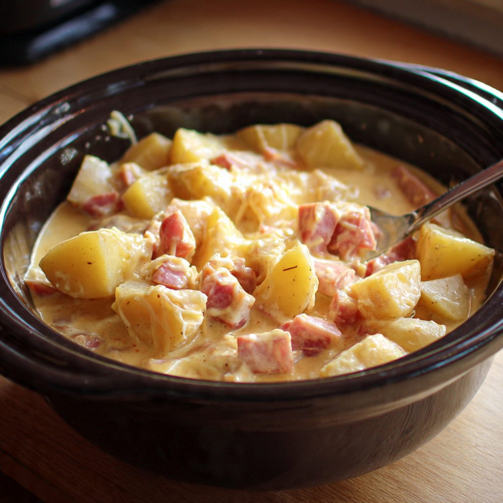 Slow Cooker Potatoes and Ham (Creamy, Comforting & Easy) – NEW RECIPES
