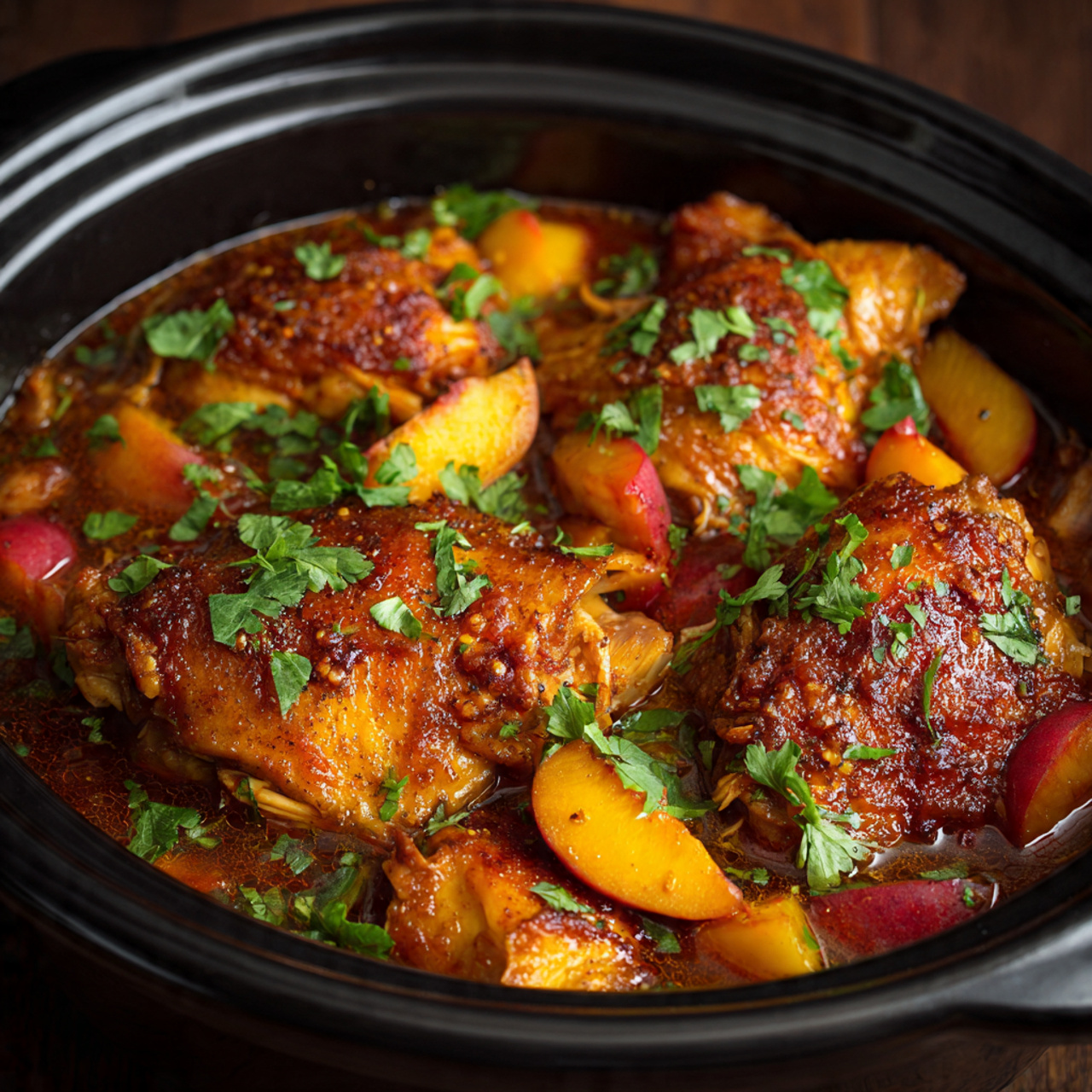 2-Ingredient Crockpot Peach Chicken: The Easiest Dinner You’ll Ever ...